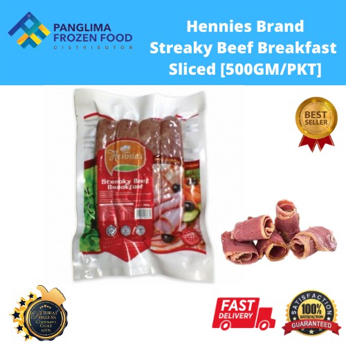【Hot Selling】Hennies Streaky Beef Breakfast Sliced 500GM/PKT | Shopee ...