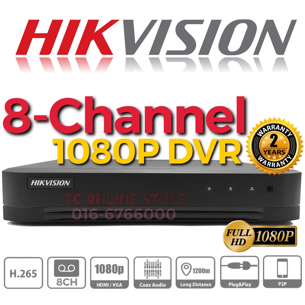 HIKVISION 8-CHANNEL 1080P DVR 2.0MP TURBO HD 4.0 CCTV HIK DS-7208HQHI ...