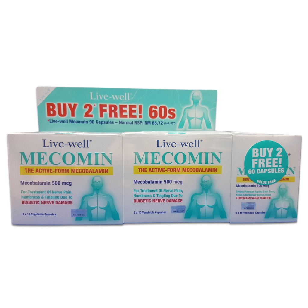 Live Well Mecomin 500mcg ( 60's / 90's / 2x90's + 60's ) | Shopee Malaysia