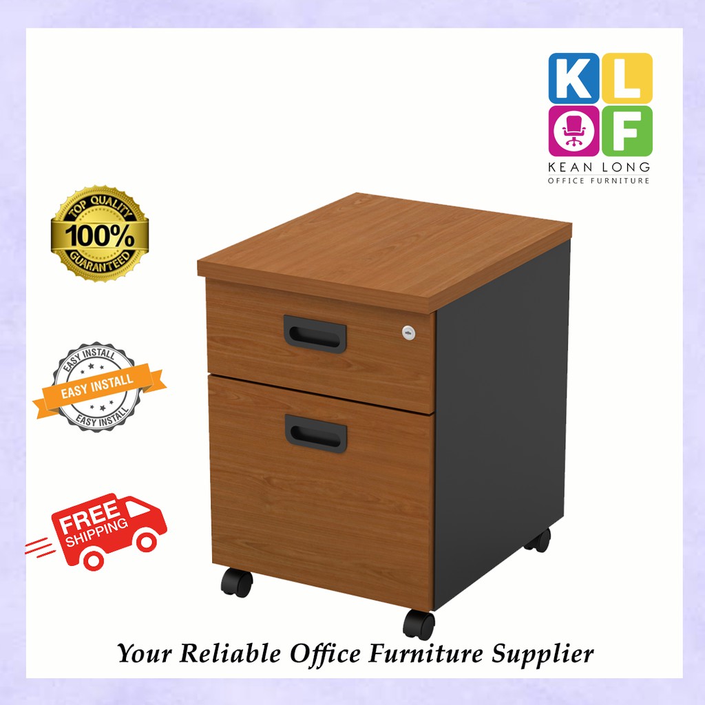 KLOF Mobile Pedestal 2D / Laci Beroda 2 Drawer/ Meja Berlaci 2 Laci ...