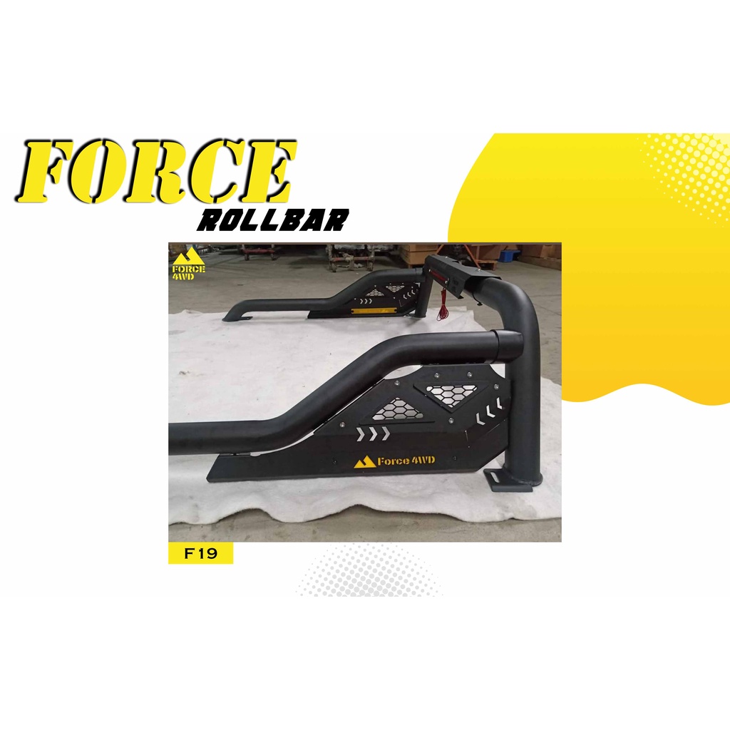 F19 Force Rear Roll Bar with Brake Light For Ford Ranger Nissan Navara ...