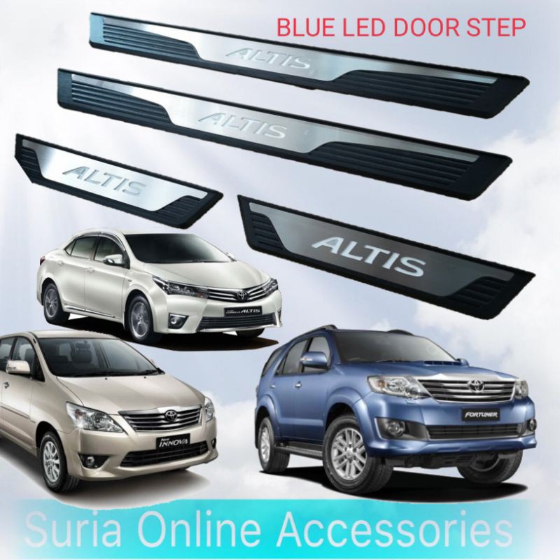 Toyota Fortuner/Altis/Innova Door Side Sill | Stainless Steel Door Step ...