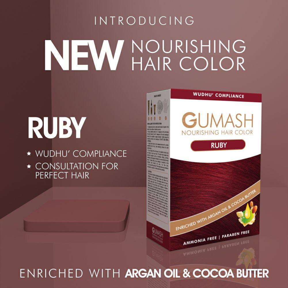 [NEW COLORS: RUBY] GUMASH HAIR COLOR Sah Wudhu/Solat | Shopee Malaysia