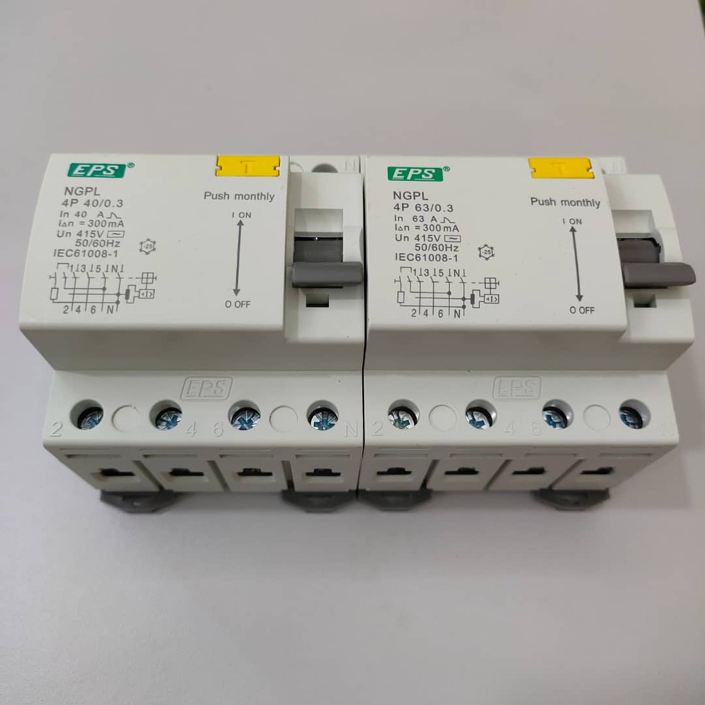 EPS 40A/63A 4 POLE 300mA ELCB / RCCB (SIRIM Approve) | Shopee Malaysia