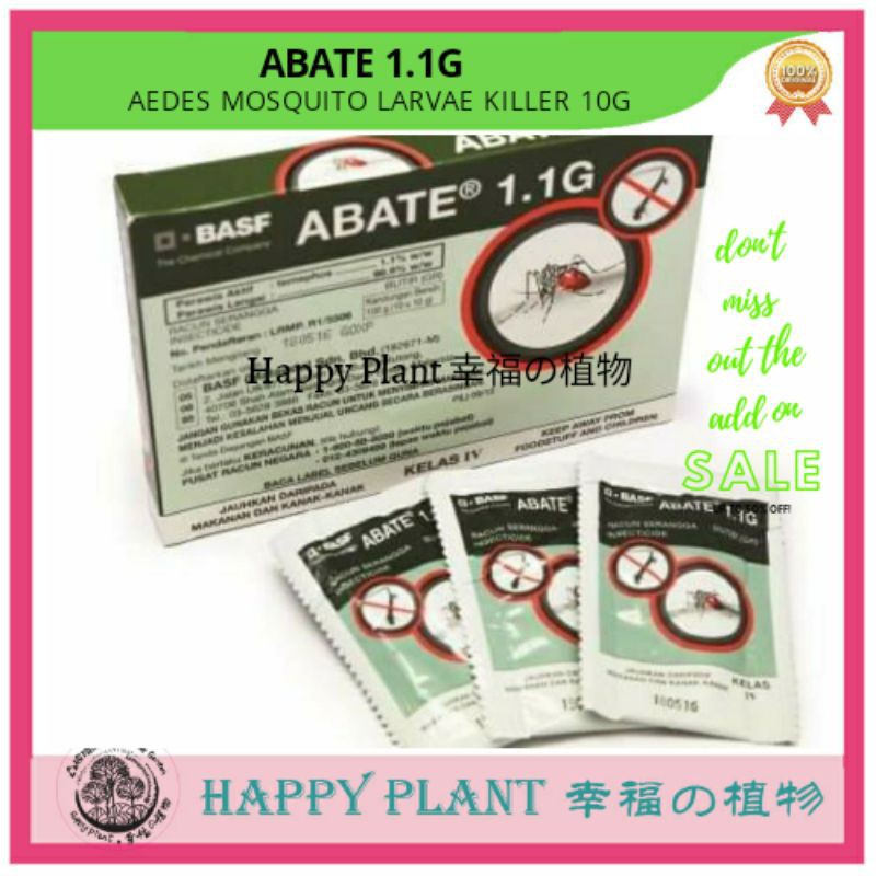 ABATE 1.1G AEDES MOSQUITO LARVAE KILLER 10G | Shopee Malaysia