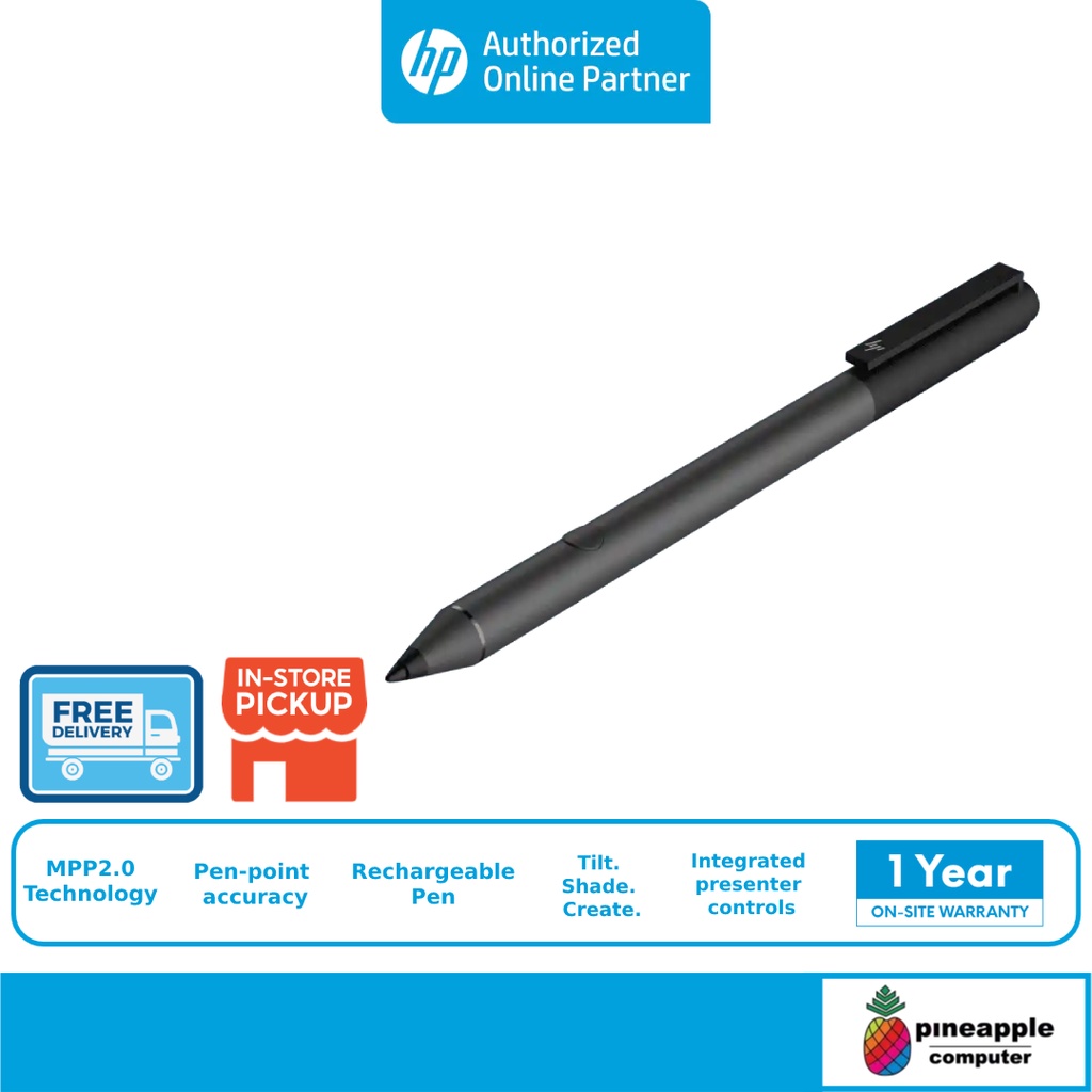 HP Rechargeable MPP2.0 USBC Tilt Pen UP to 30 Hours Battery Life For HP ...