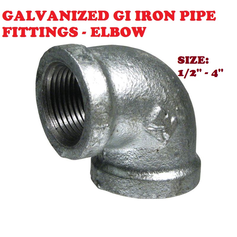 [READY STOCKS] 1/2" - 2" GI ELBOW / GALVANISED IRON ELBOW PIPE/ GI ...