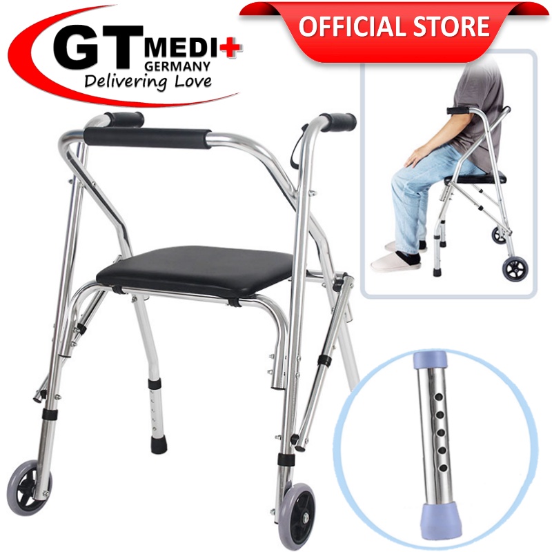 GT MEDIT GERMANY Adjust Height Reciprocal Walker Quad Cane Crutch ...
