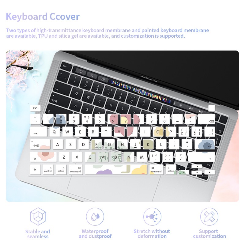 Creative Coloured Pattern Keyboard Cover Exclusive Use of all Laptop ...