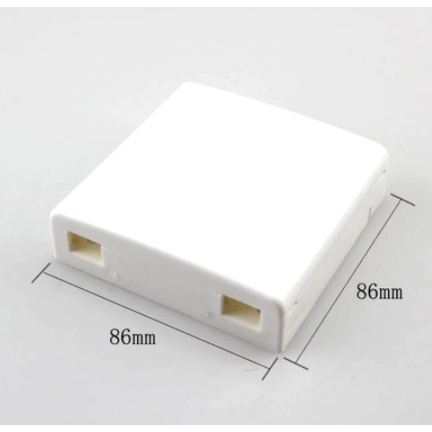 Fiber Wall Socket 2 Ports FTTH Fiber Optic Terminal Box Indoor | Shopee ...