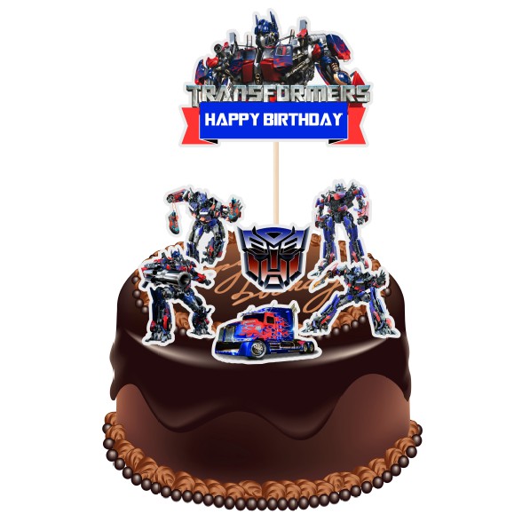 Transformers Optimus Prime Cake Topper (Laminated) | Shopee Malaysia