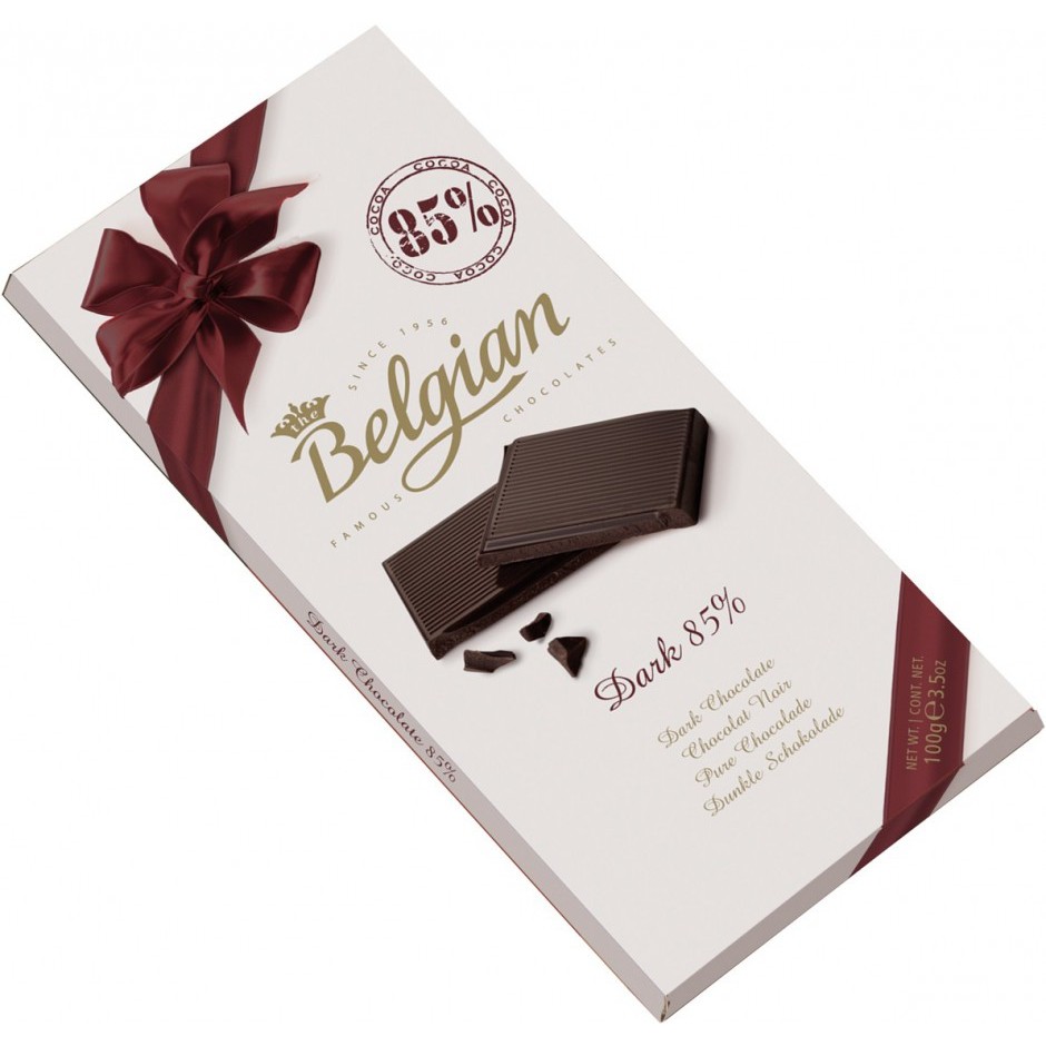 Belgian Dark Chocolate 85% Bar -100g | Shopee Malaysia