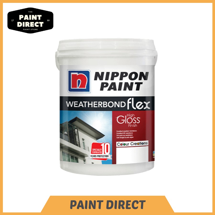 15L Nippon Paint Weatherbond Flex 145 White 15Litre (For Exterior Wall ... 15L Nippon Paint Weatherbond Flex 145 White 15Litre (For Exterior Wall ...