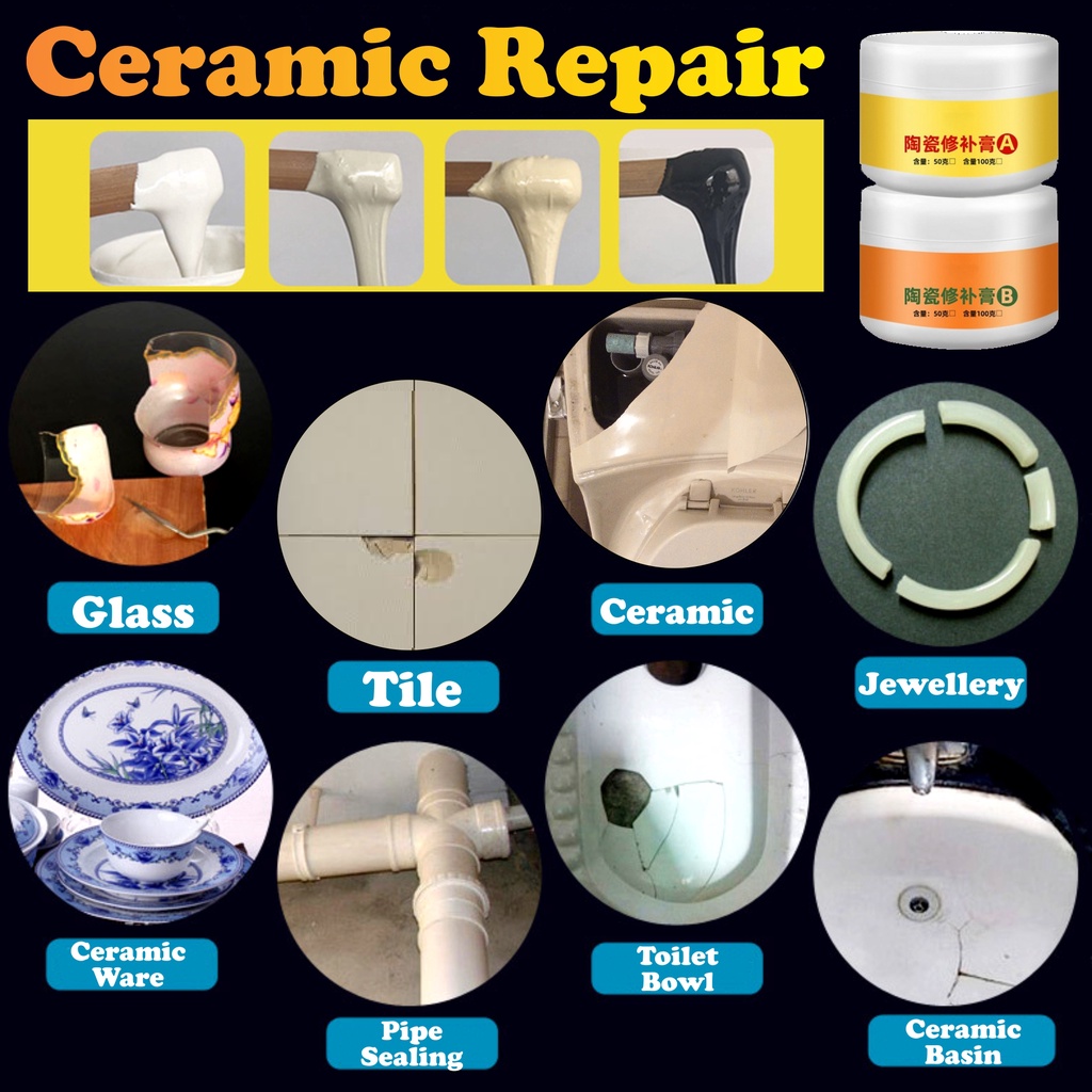 Ceramic Repair Paste Super Strong Adhesion Bonding Sealing Filling ...
