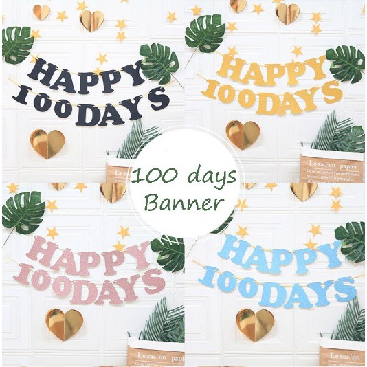 Baby Newborn Happy 100 days Banner 100 days Baby Celebration Party ...