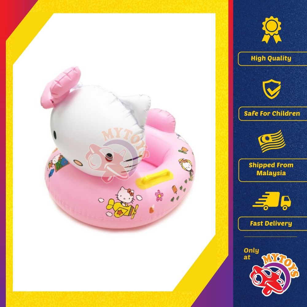 Sainteve 65cm Kitty Inflatable Baby Boat Swimming Ring Kids Float ...