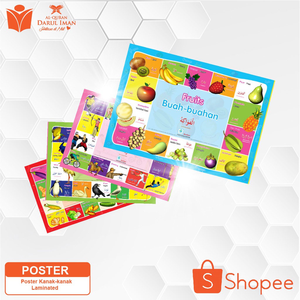 Poster Laminated Kanak-kanak pelbagai tajuk | Shopee Malaysia