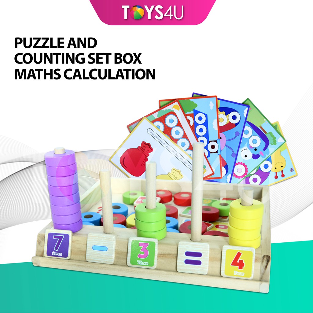 Puzzle And Counting Set Box Maths Calculation For Kids Early Learning ...
