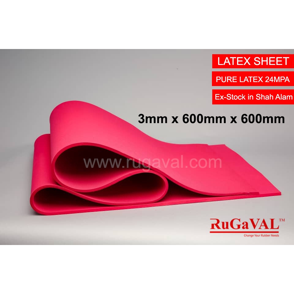Latex Rubber Sheet 3mm thick x 600mm x 600mm, Liquid Sheet, Natural ...