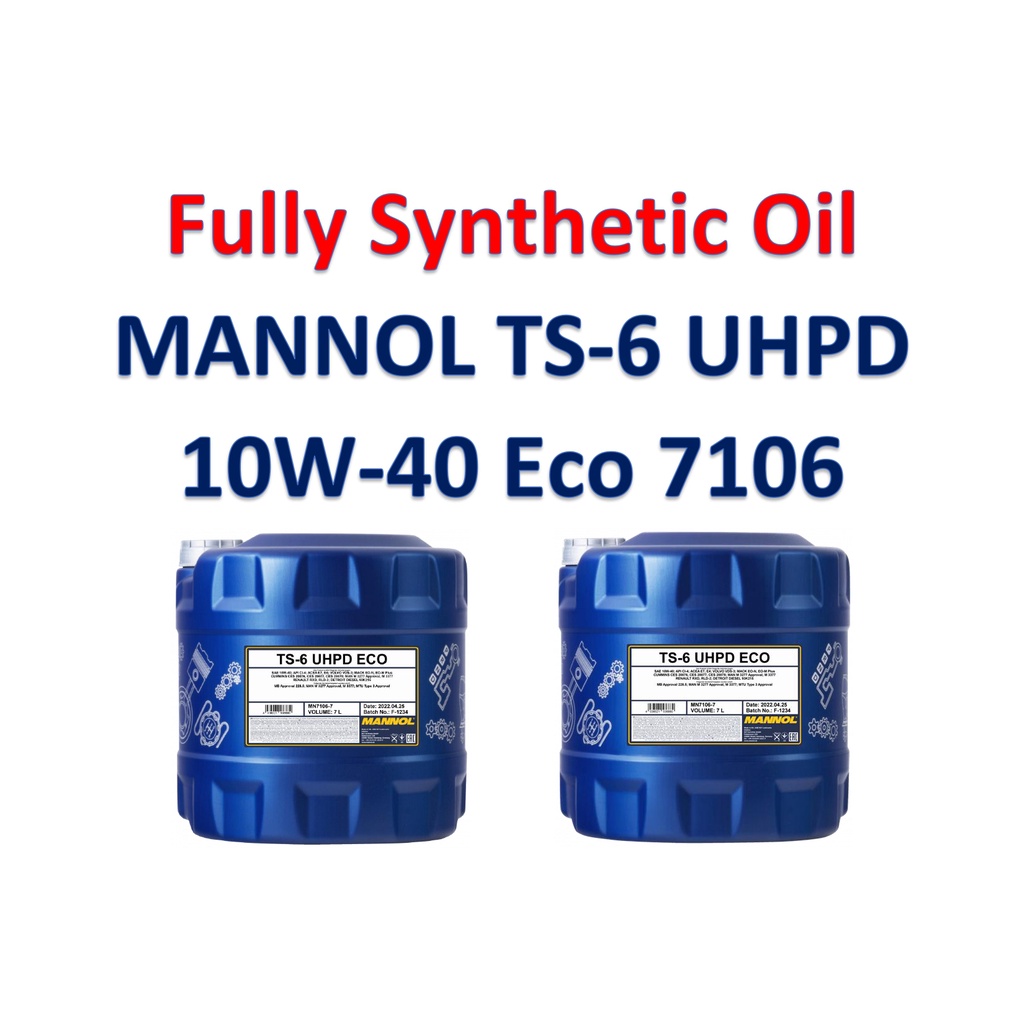 7106 MANNOL ( DIESEL ) FULLY - TS-6 UHPD 10W-40 Eco ( 7L ) | Shopee Malaysia