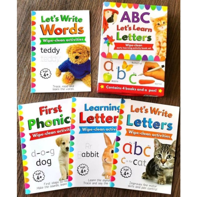 LETS LEARN ABC WIPE CLEAN BOOK SET | Shopee Malaysia