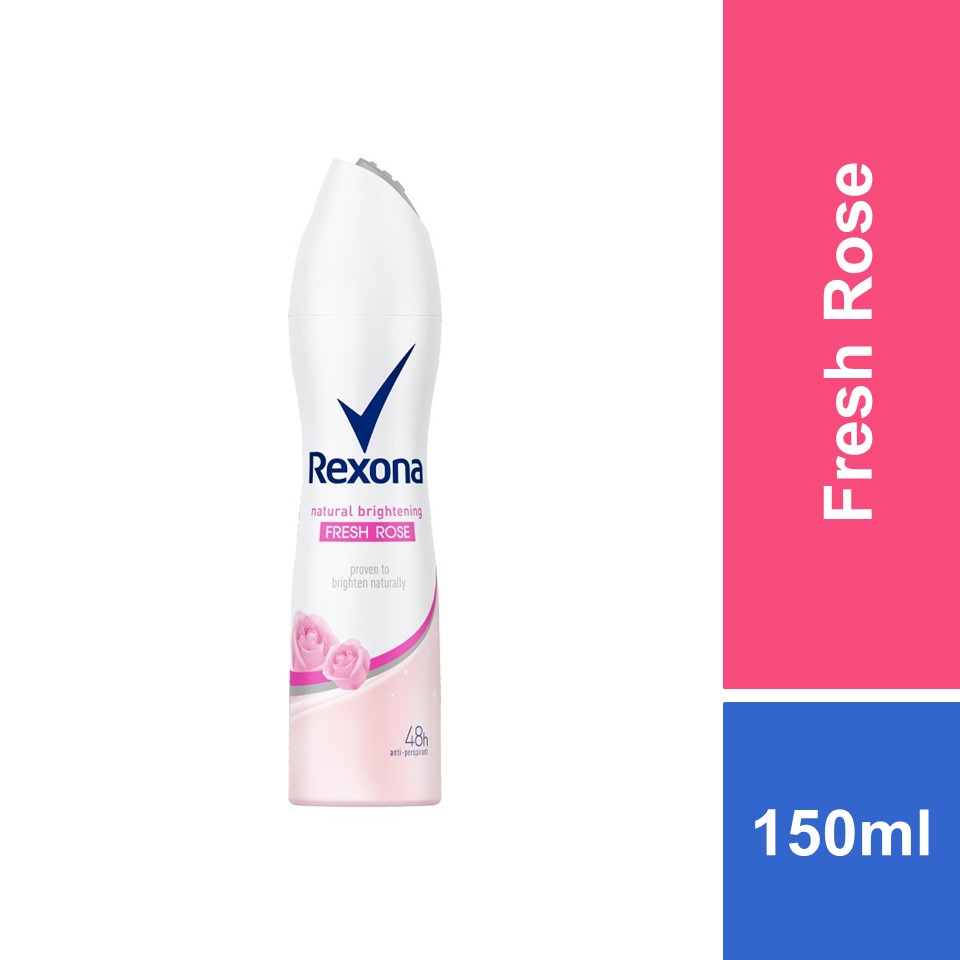 Rexona Women Brightening Fresh Deodorant - Rose Spray 150ml | Shopee ...