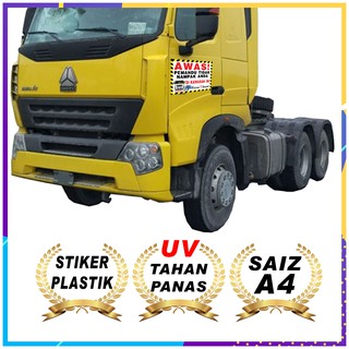 STICKER Awas lori, keselamatan Blind spot | Shopee Malaysia