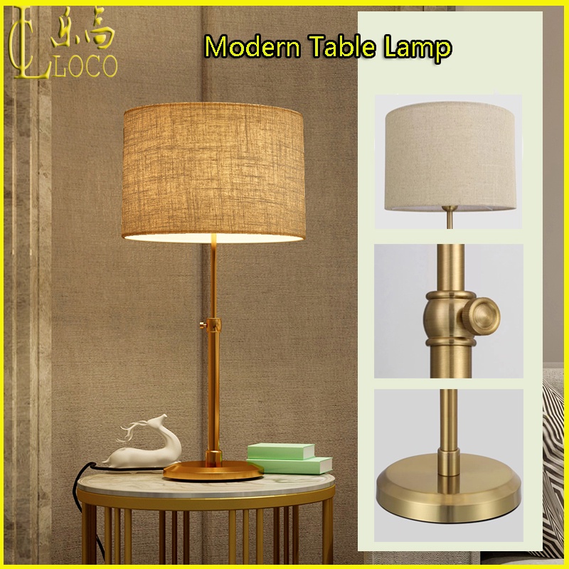 LOCO Gold Metal Table Lamp Study Table Light Bedroom Floor Stand Lamp ...