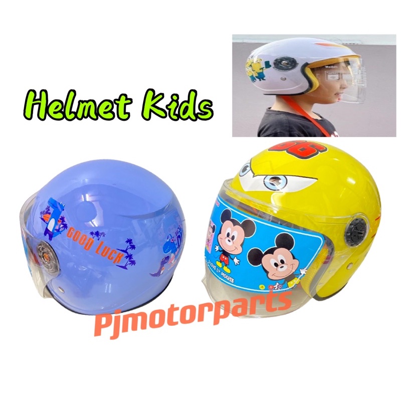 Helmet Kids Children Cartoon Helmet Budak Topi Keledar (Pink / Pin ...