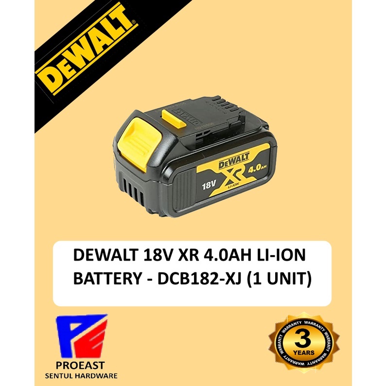 DEWALT 18V XR 4.0AH Li-Ion Battery / Rechargeable Power Tool Battery ...