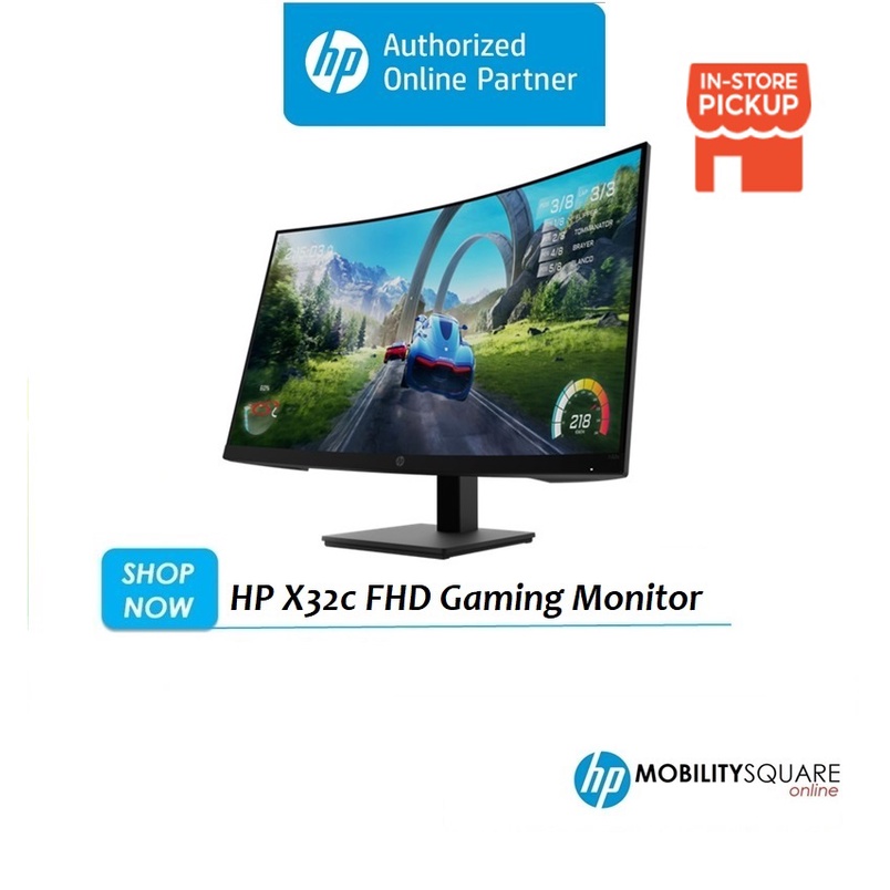 HP X32c FHD Gaming Monitor (33K30AA) | Shopee Malaysia