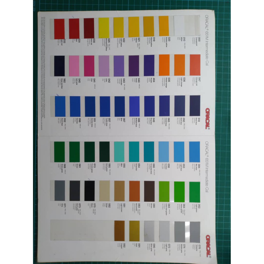 Oracal 651 (MATTE) sticker - READY STOCK IN MALAYSIA - CAMEO SIZE ...