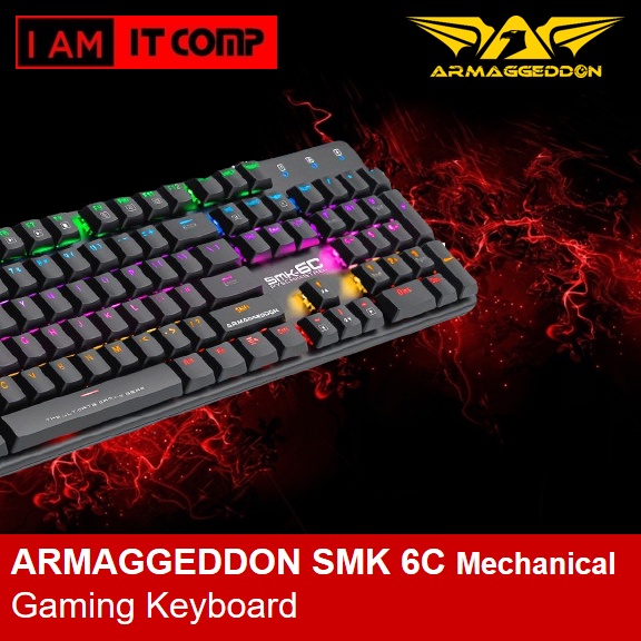 ARMAGGEDDON SMK-6C RGB Pyschkestrel Full Size Ultra Thin Mechanical ...