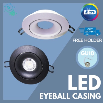 7W LED Eye ball LED Recessed Eyeball Spotlight Round Fixture GU10 LED ...