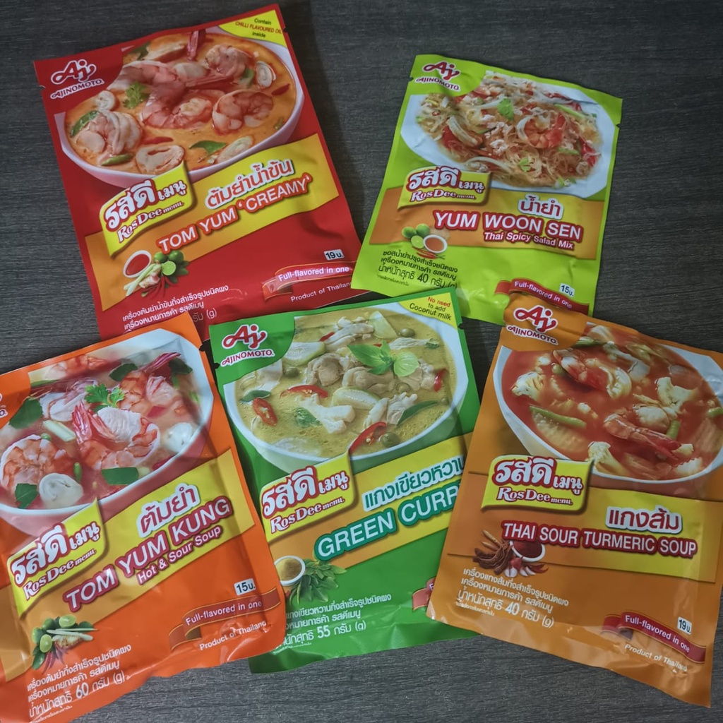 Rosdee Green Curry Ajinomoto Ros Dee Menu Tom Yum Kung Yum Woon Sen ...