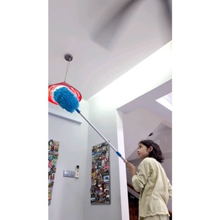 LONG!! Adjustable Brush Ceiling Fan Duster Absorb Dust Save Strength ...
