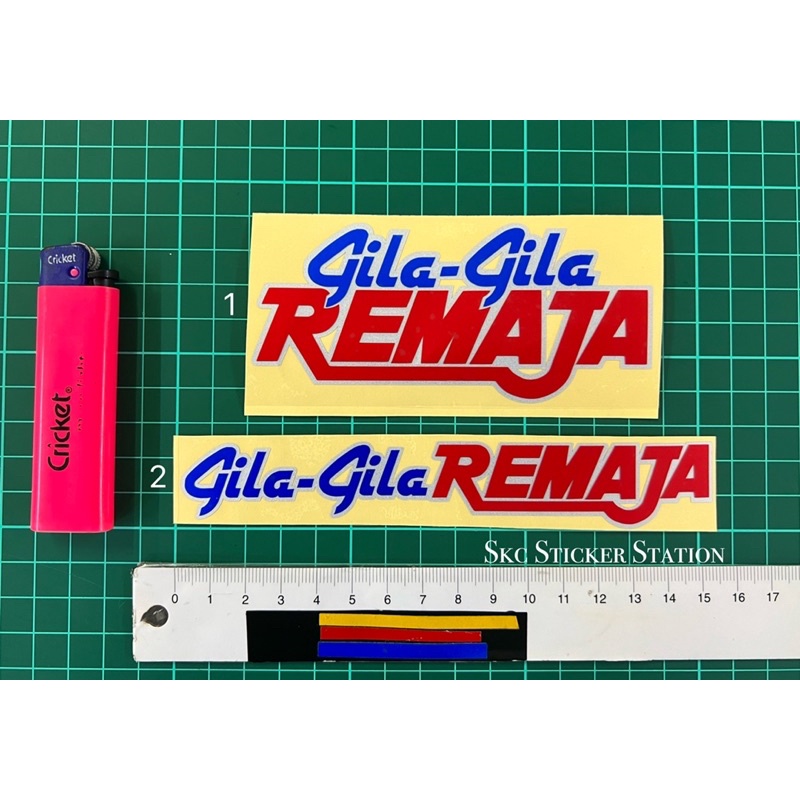 Ayat Perkataan Gila-Gila Remaja Sticker Cutting Overlapping Reflective ...