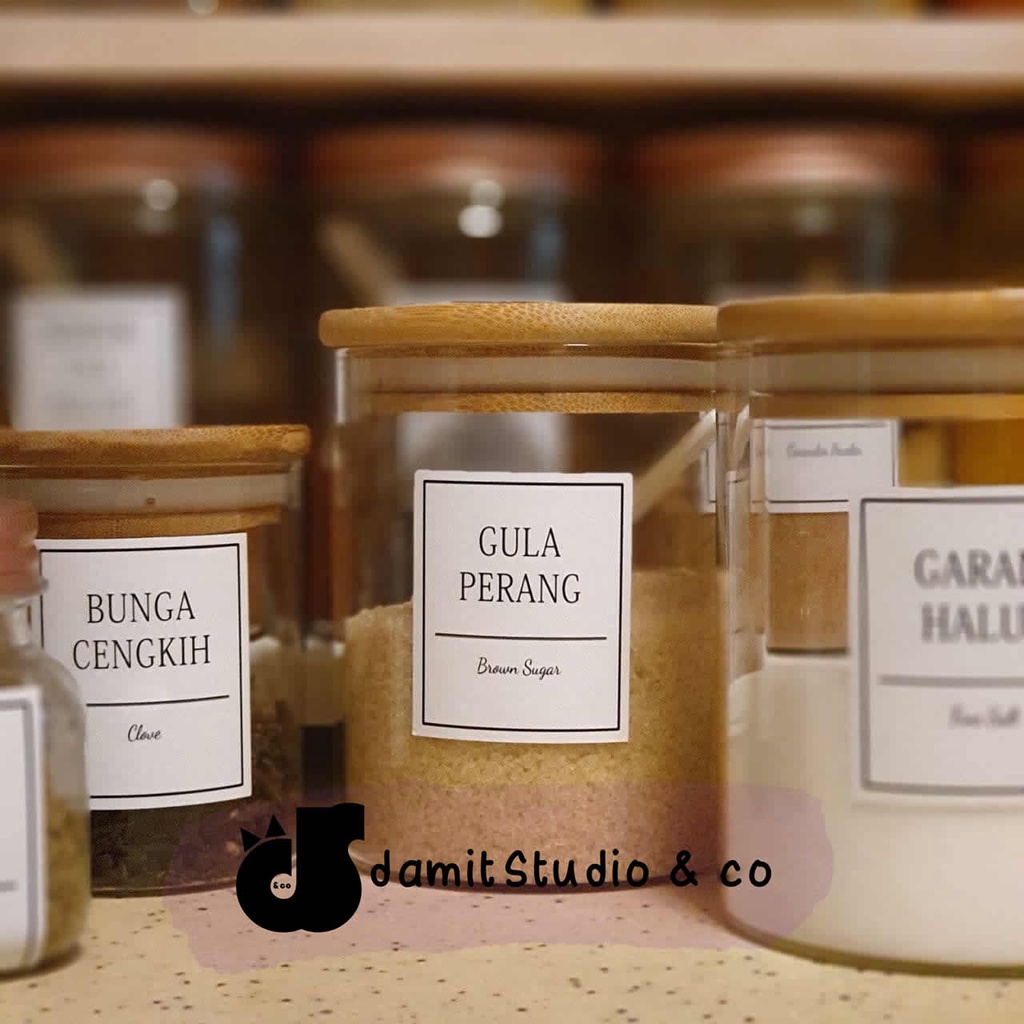 Stiker Barang Dapur | Kitchen Sticker | Minimalist Design | Shopee Malaysia