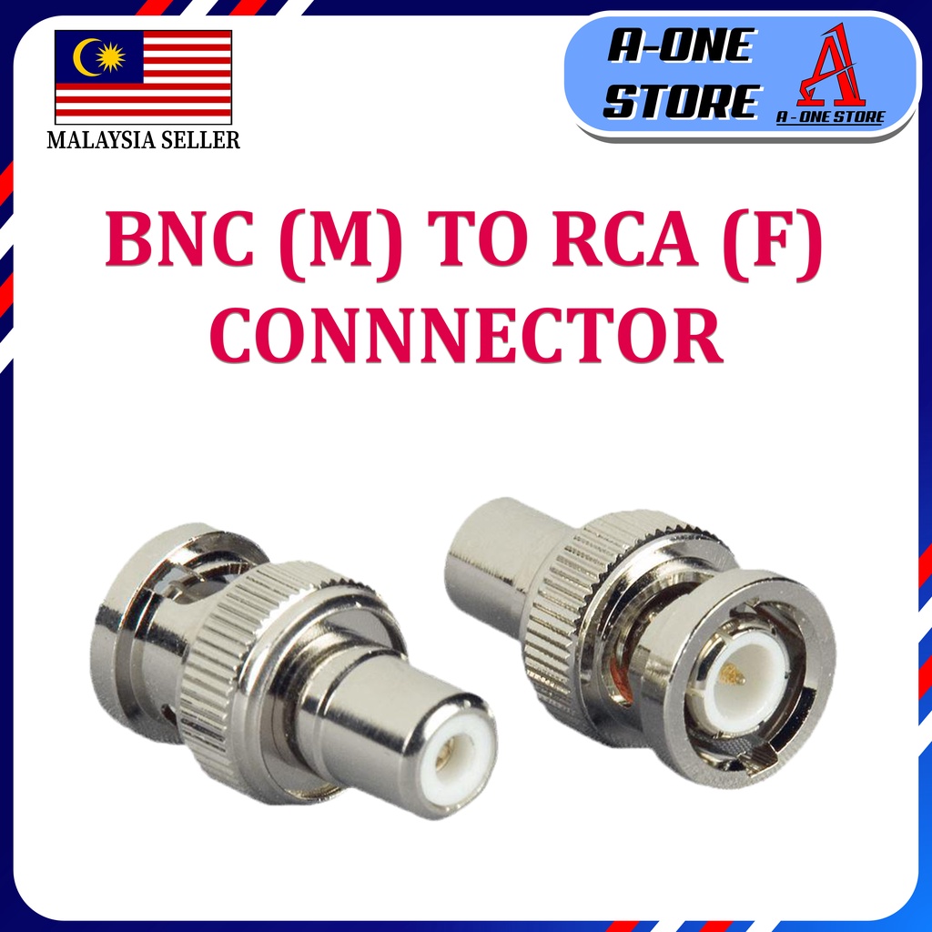BNC Male to RCA Female Connectors RG59 CCTV Connector BNC Adapter for ...