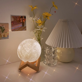 TIK TOK LED Light 3D Moon Night Light Ins Blogger LED Table Lamp ...