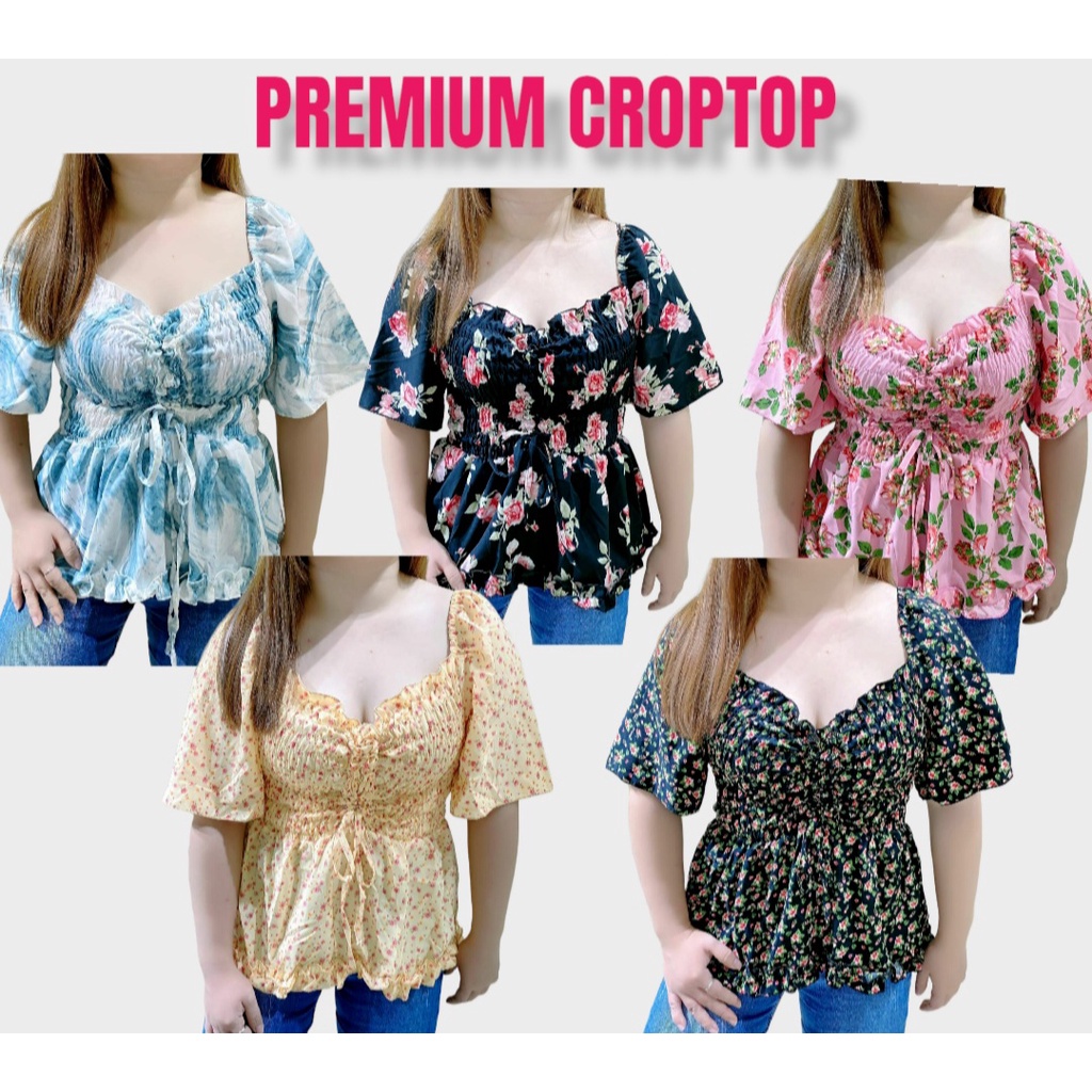 PREMIUM CROPTOP TARIK DADA FIT 45KG-80KG | Shopee Malaysia