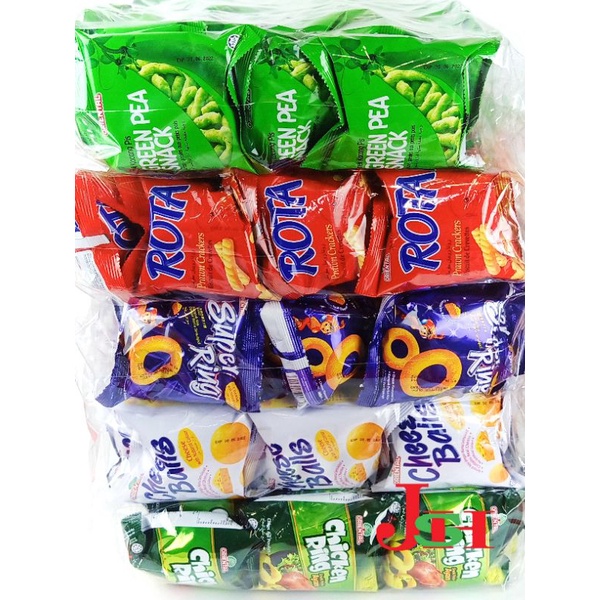 [Snacks] 6 packs x 14g (Super Ring,Rota, Chicken Ring,Green Peas,Cheese ...