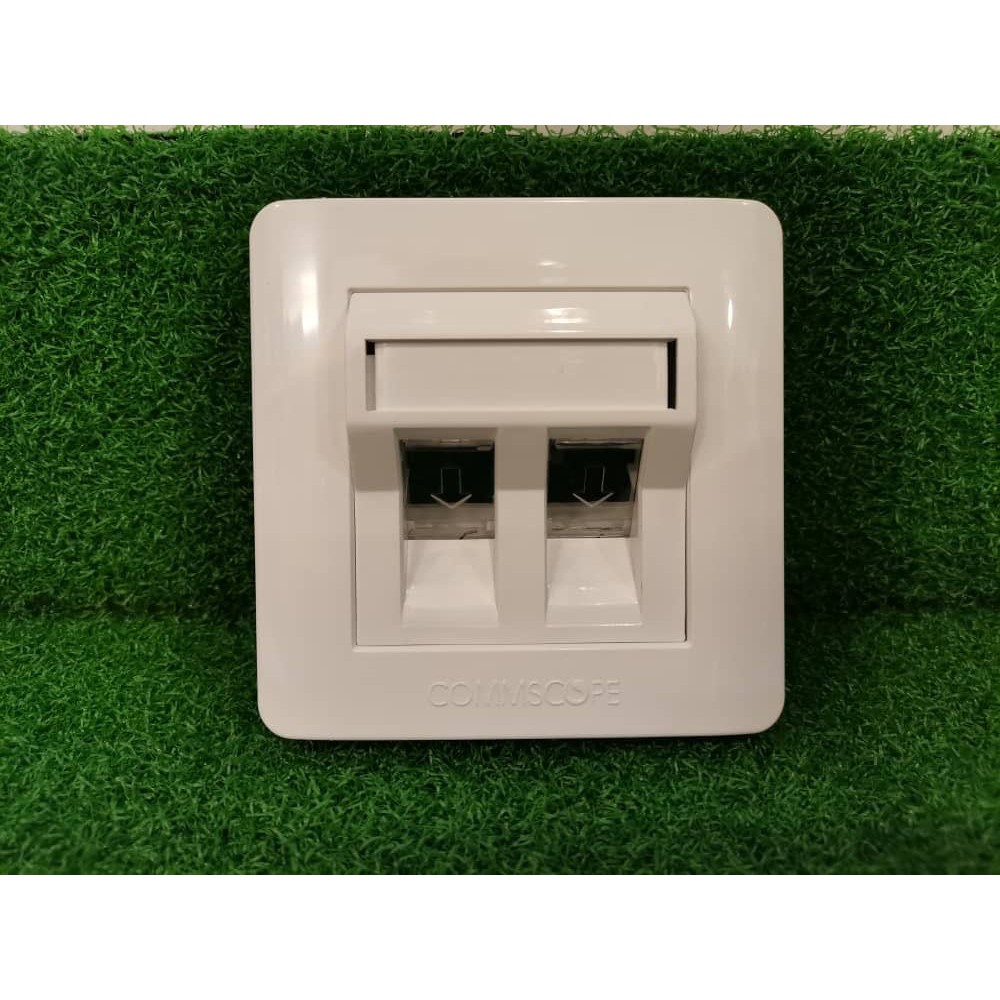 COMMSCOPE RJ45/CAT6 FACEPLATE KIT DECORATOR (DOUBLE GANG) | Shopee Malaysia