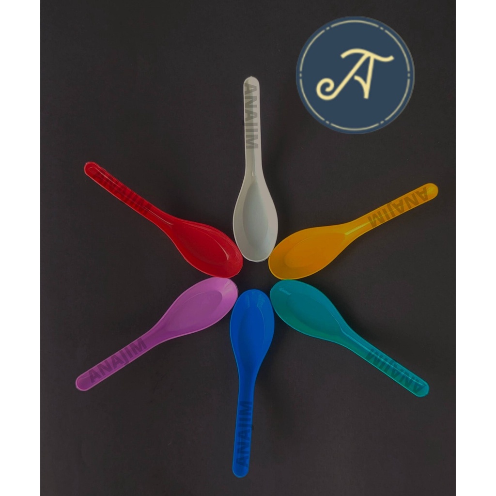 Chinese Spoon - 5" Chinese Spoon White / Green / Blue / Red / Yellow ...