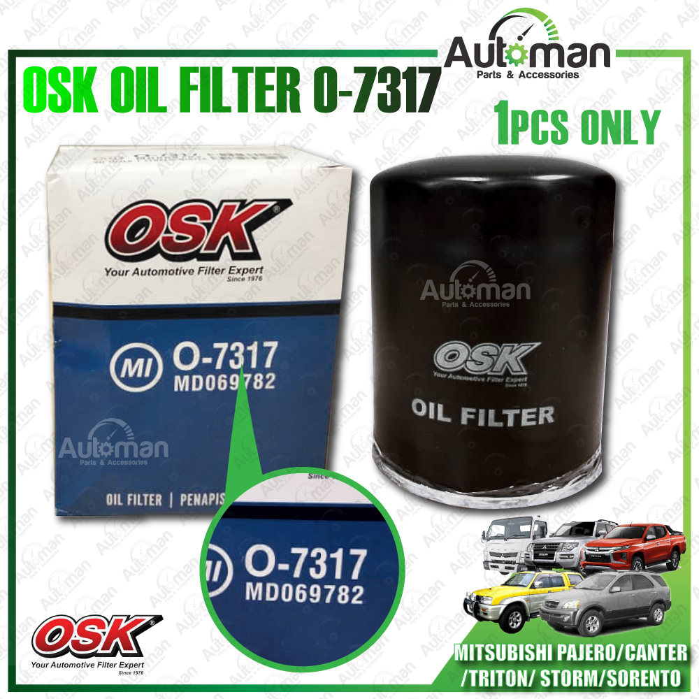[ CLEARANCE STOCK ] OSK O-7317 Engine Oil Filter Mitsubishi Pajero ...
