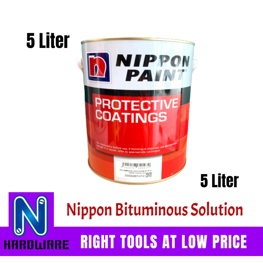 Nippon Paint Bituminous Solution Black 5L - 5Liter | Shopee Malaysia