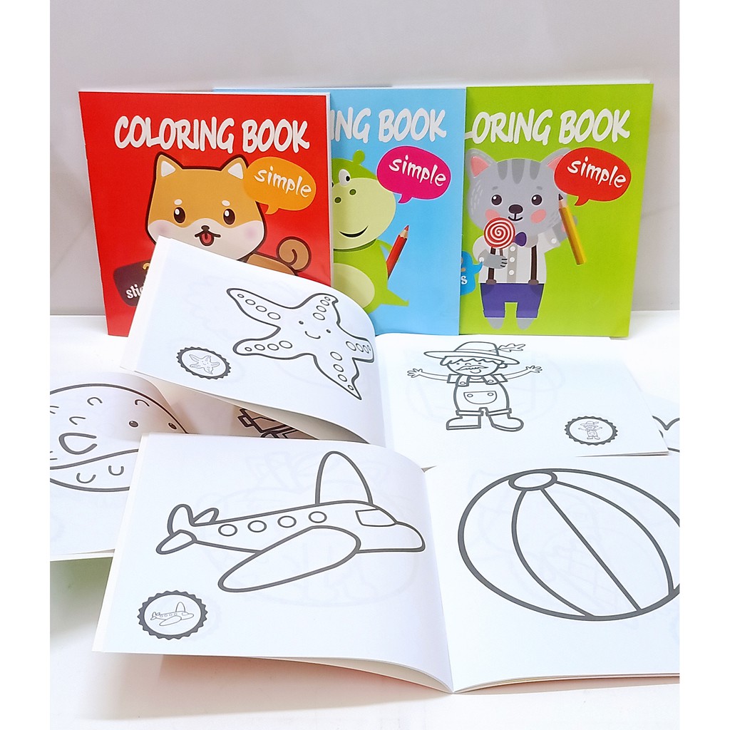 My First Simple Coloring & Stickers Book | Shopee Malaysia