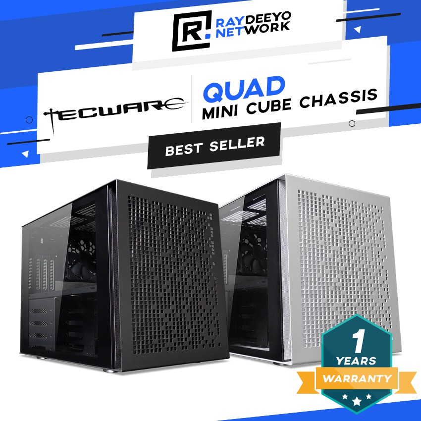 TECWARE QUAD TG MATX GAMING CASE [Mini Tower Gaming Cube] | Shopee Malaysia