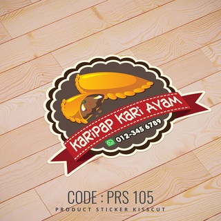 Sticker Karipap Sticker Frozen Food Pau Stiker Makanan Popia | Shopee ...
