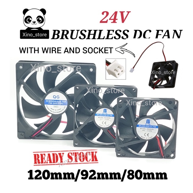 DC 24V Brushless Cooling Fan Video Fan 120X25MM/ 92X25MM/ 80X25MM ...